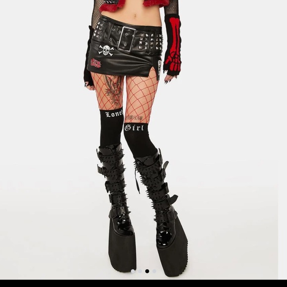 Dolls Kill | Skirts | Dolls Kill Black Studded Mini Skirt | Poshmark